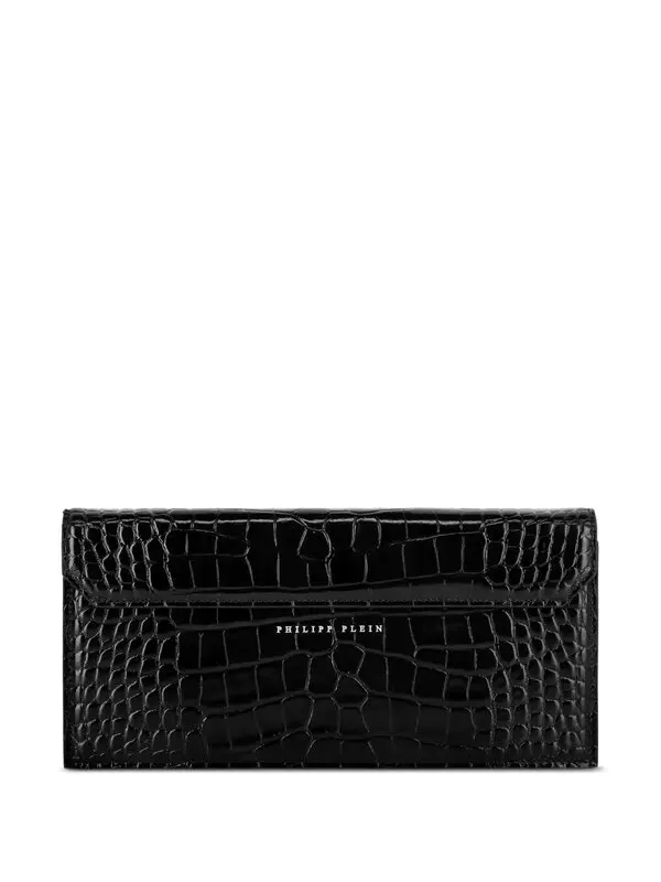 Philipp Plein Mini Crocodile Print Clutch