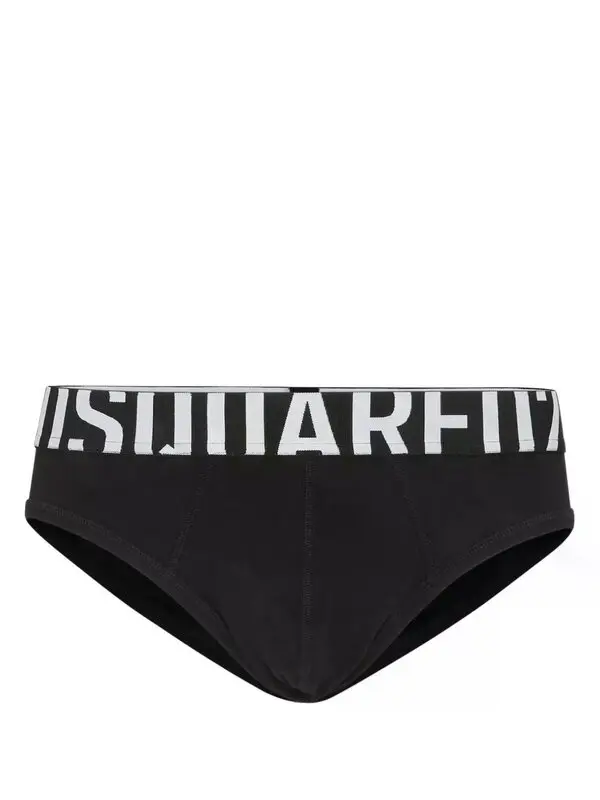 Dsquared2 Logo-waistband Briefs - Black