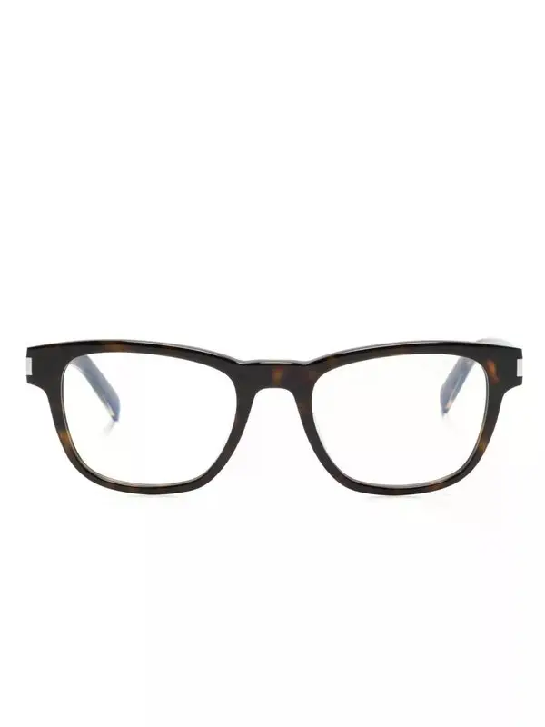 Saint Laurent Sl 664 Square-frame Glasses - Brown