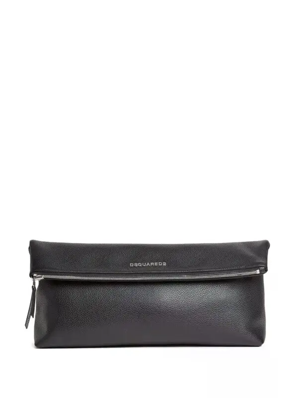 Dsquared2 Pebbled Leather Messenger Bag