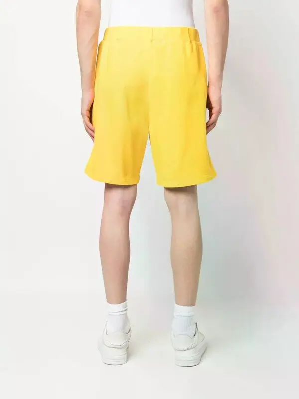 Dsquared2 Cotton Logo Print Shorts - Yellow