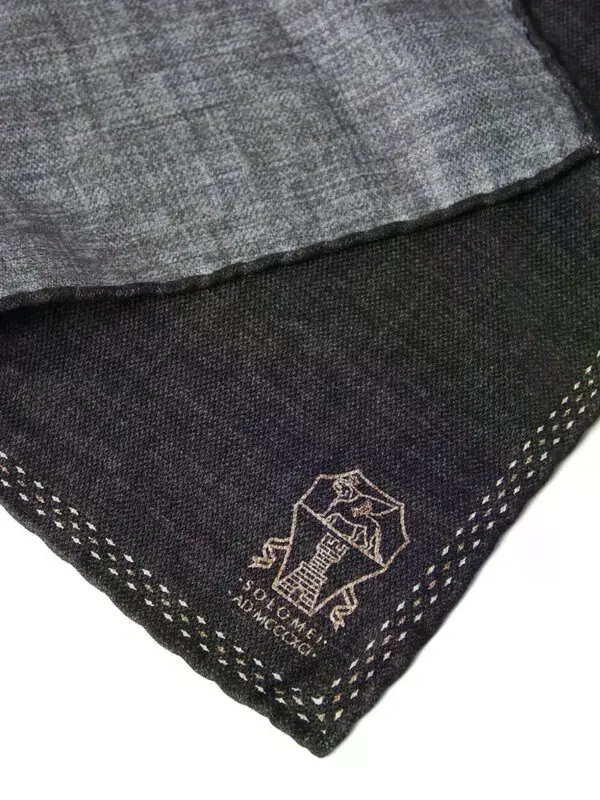 Brunello Cucinelli Embroidered Silk Pocket Square