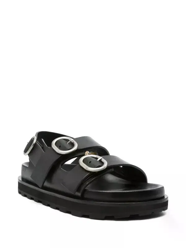 JIL SANDER Leather Sandals With Buckle Fastening