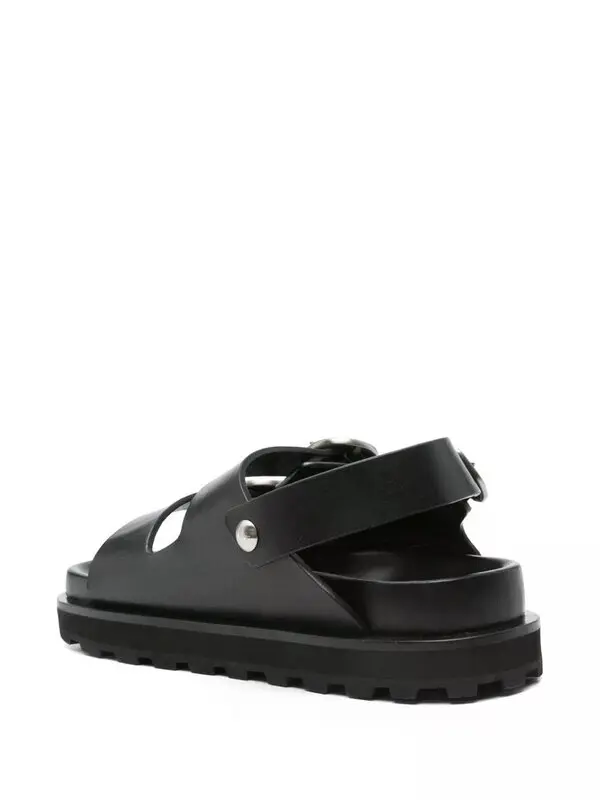 JIL SANDER Leather Sandals With Buckle Fastening