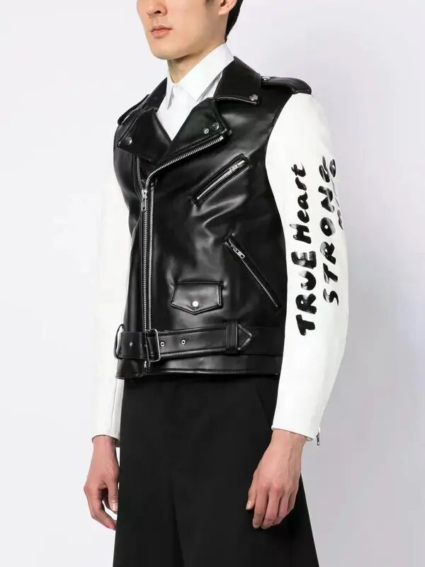 Comme Des Garçons Contrasting-sleeves Biker Jacket