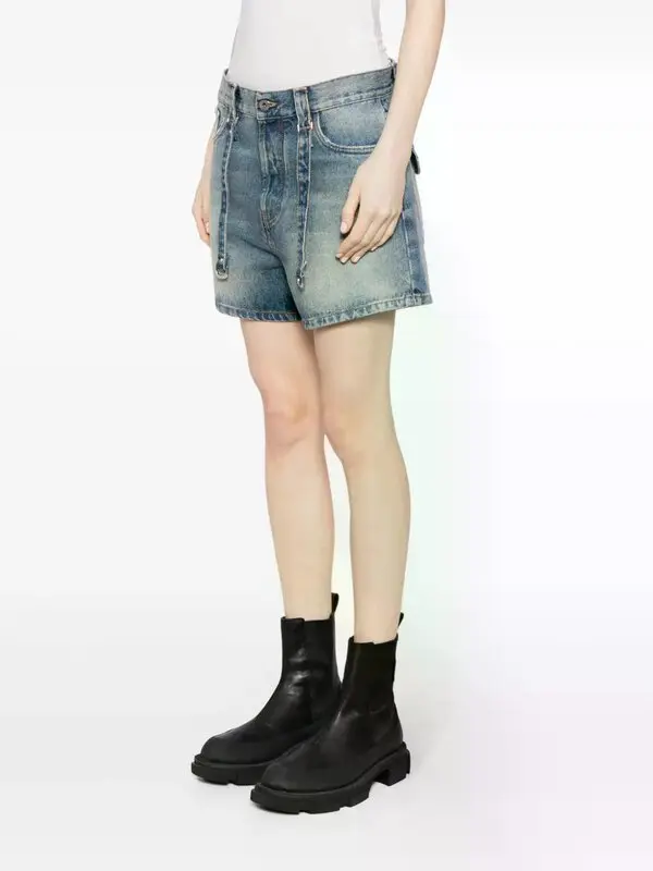 Off-White Light-wash Denim Shorts - Blue