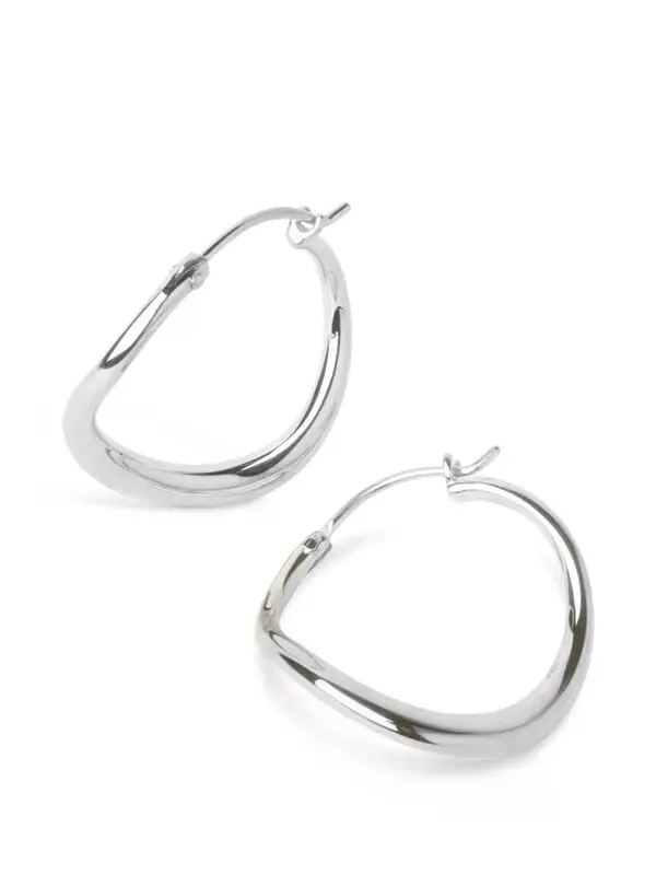DINNY HALL Small Wave Twisted Hoop Earrings - Silver