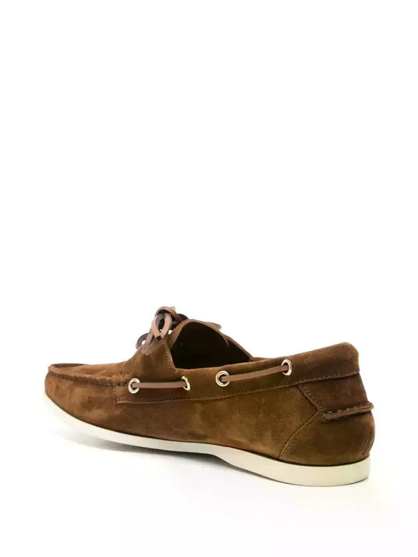 TOM FORD Lace-up Suede Boat Shoes - Brown