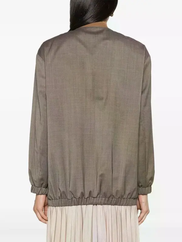BOSS Checked Wool Bomber Jacket