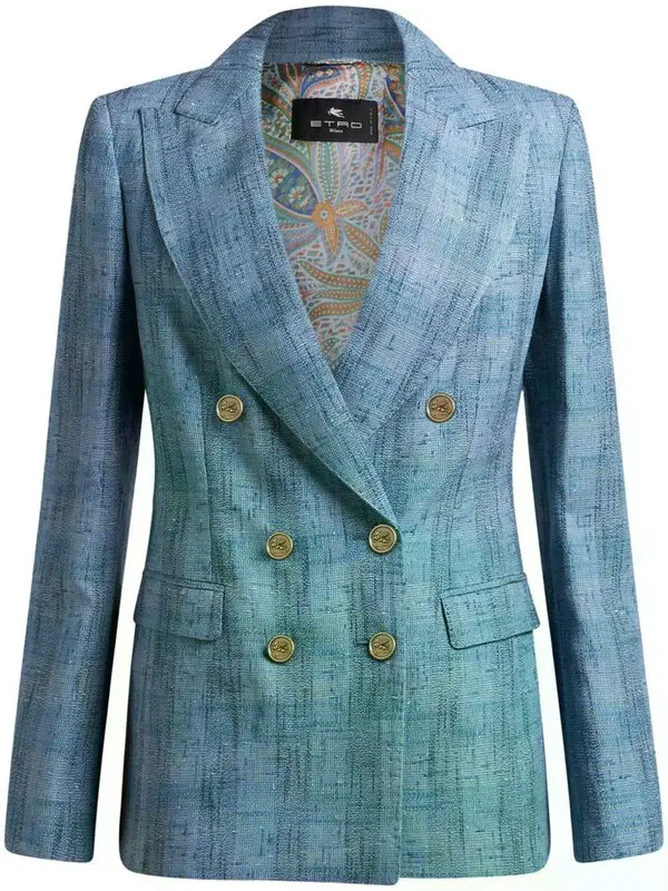 Etro Double-breasted Check Blazer