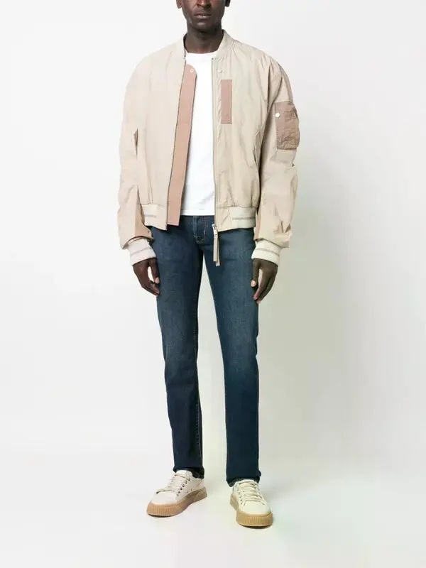 Jacob Cohen Embroidered-logo Slim Jeans - Blue