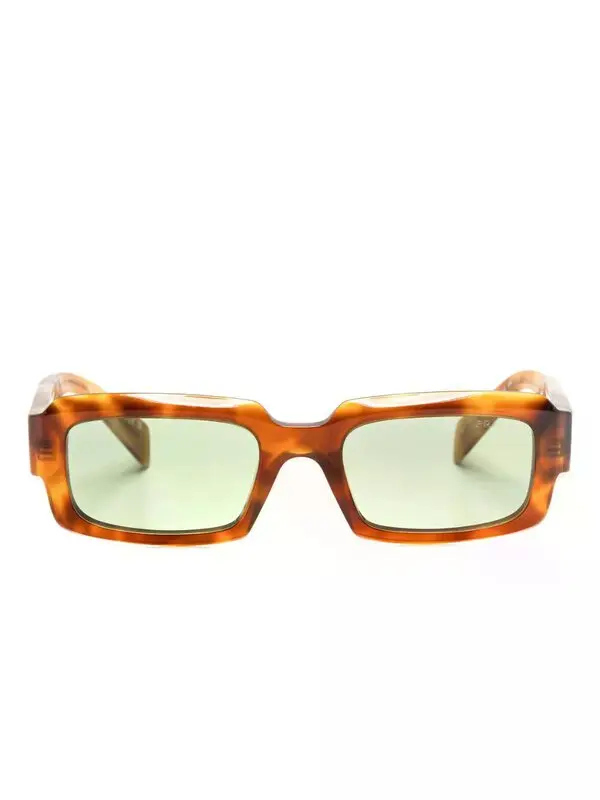 Prada Symbole Rectangle-frame Sunglasses - Brown