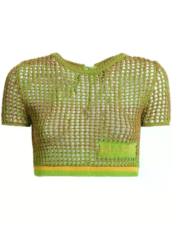 Marni Crochet-knit Cropped Top