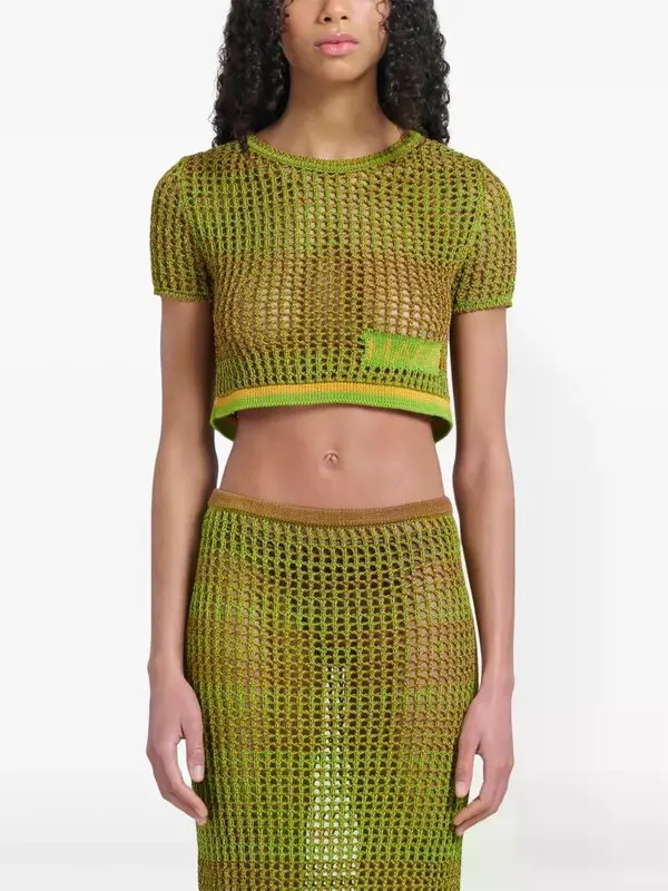 Marni Crochet-knit Cropped Top