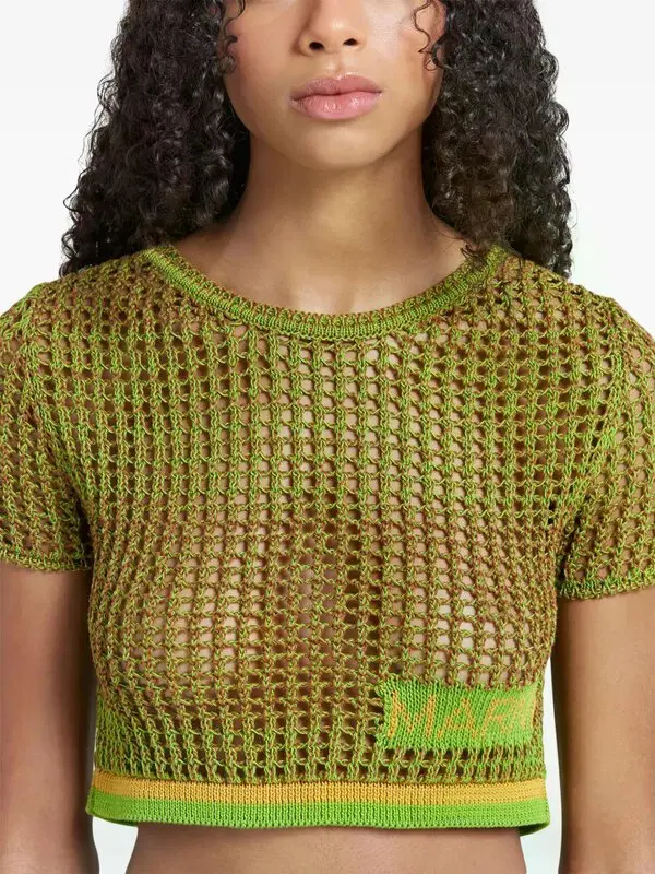 Marni Crochet-knit Cropped Top