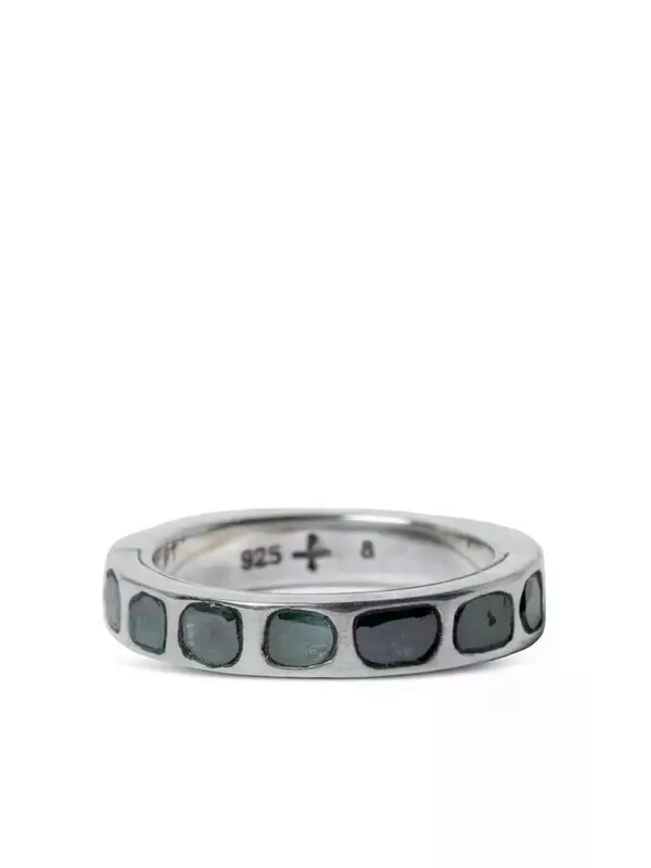 PARTS OF FOUR Sistema Blue Diamond Ring - Silver