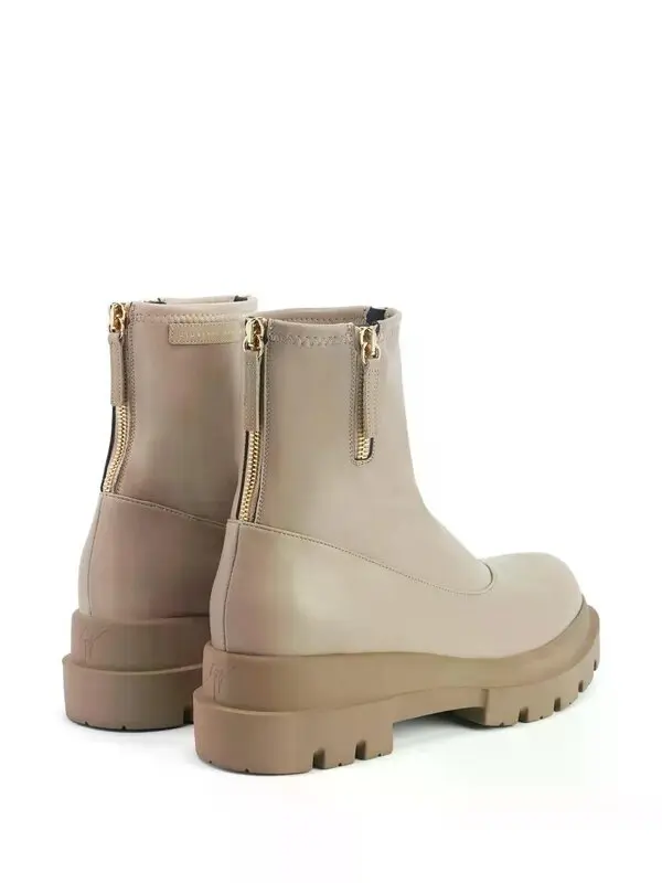 GIUSEPPE ZANOTTI Avice 40mm Zipped Ankle Boots - Neutrals