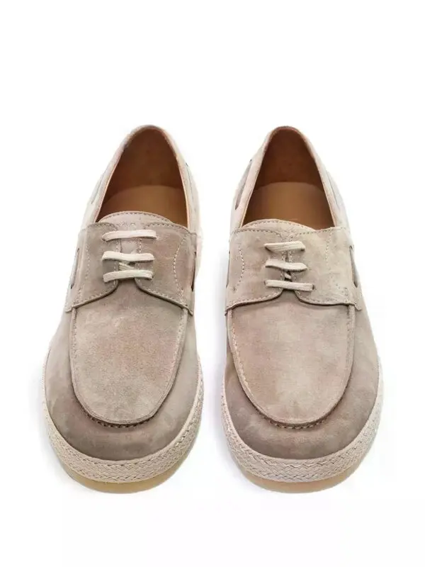 POCHE PARIS Suede Boat Shoes