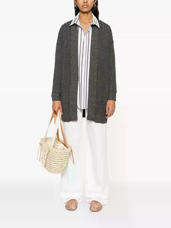 Eleventy Metallic-threading Cardigan