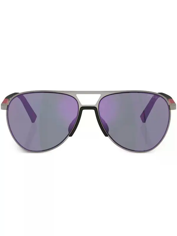 Prada Linea Rossa Pilot Sunglasses - Silver