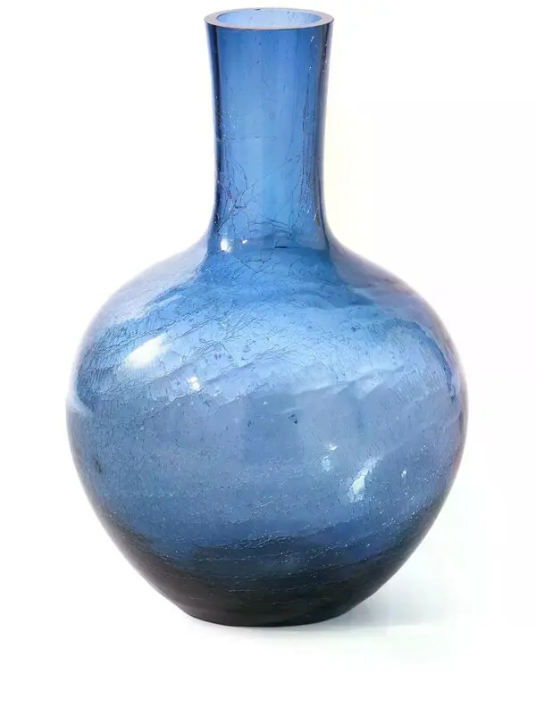 POLSPOTTEN Large Ball Body Glass Vase - Blue