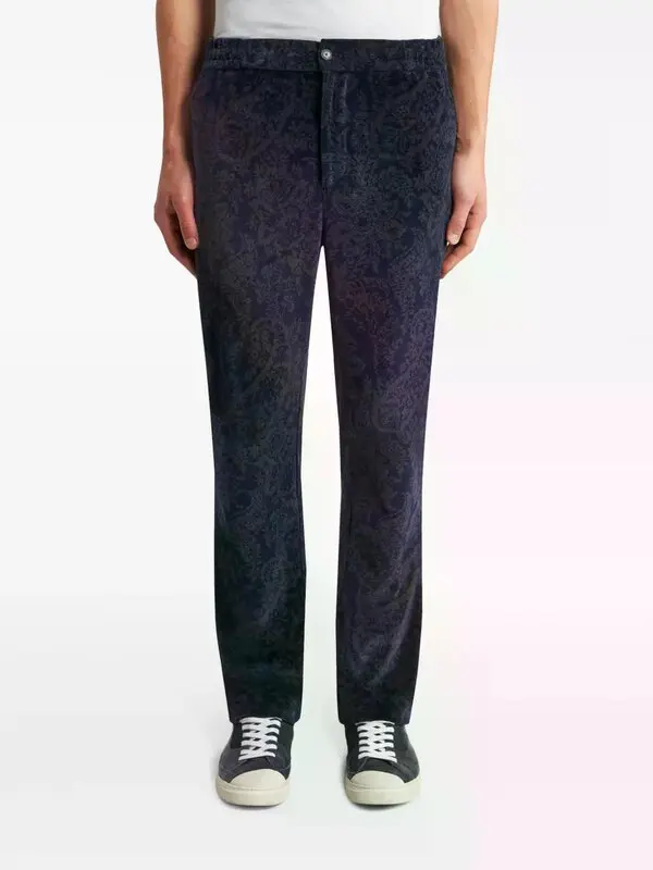 Etro Paisley Jacquard Slim-cut Trousers