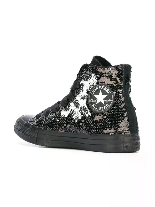 CONVERSE All Star Sequin Hi-top Sneakers - Black