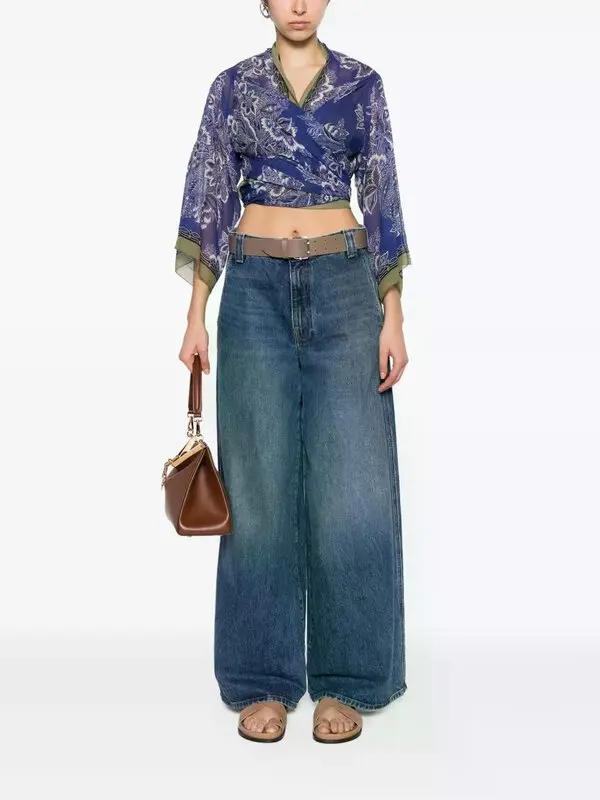 Etro Floral-print Tied Blouse