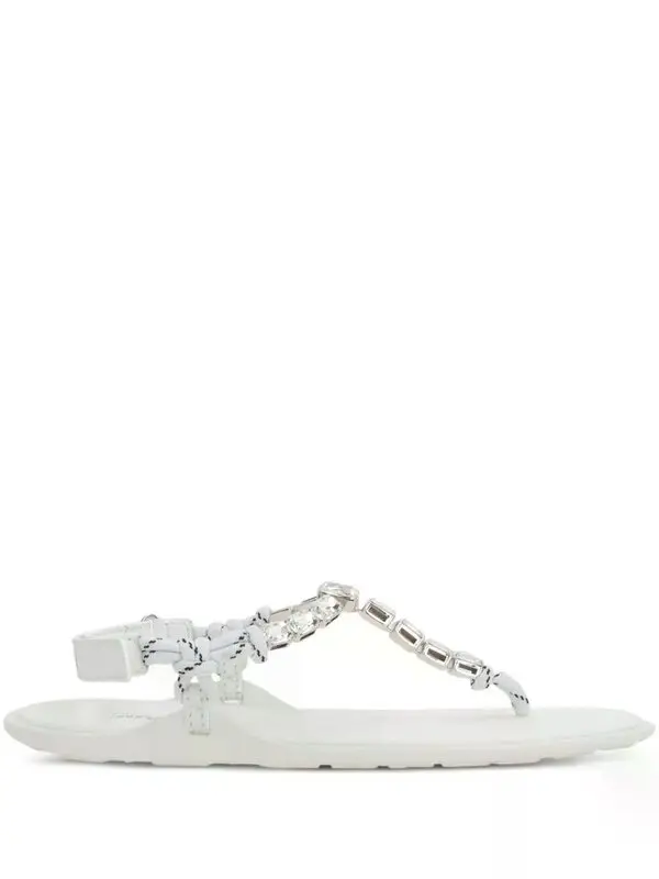 Miu Miu Riviere Leather Thong Sandals