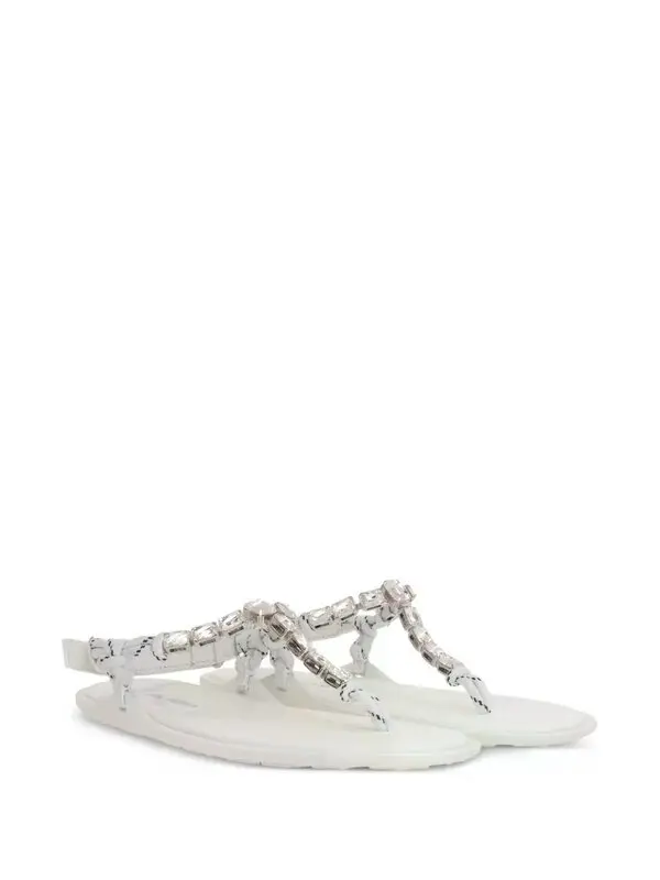 Miu Miu Riviere Leather Thong Sandals