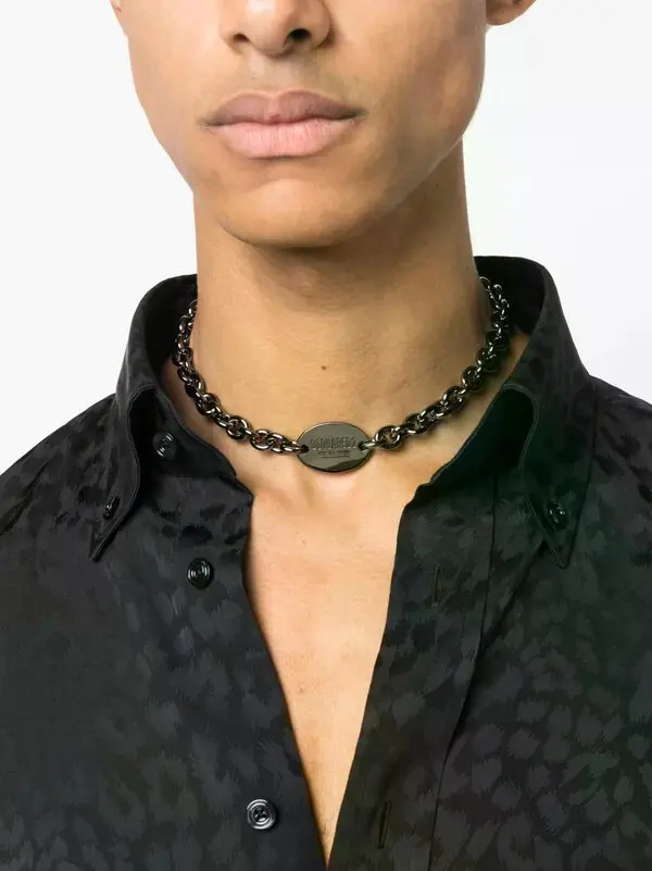 Dsquared2 Logo-plaque Chain-link Necklace