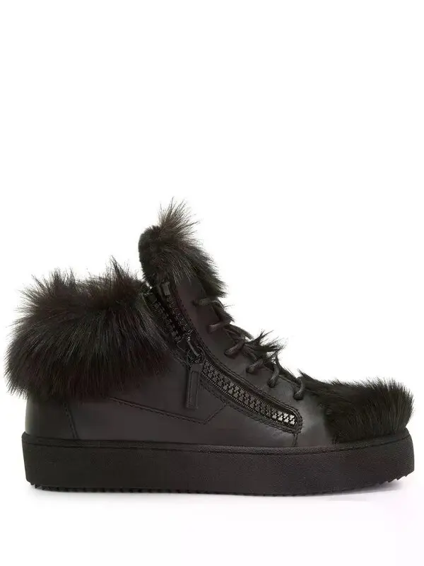 GIUSEPPE ZANOTTI Marlena Winter Mid-top Sneakers - Black