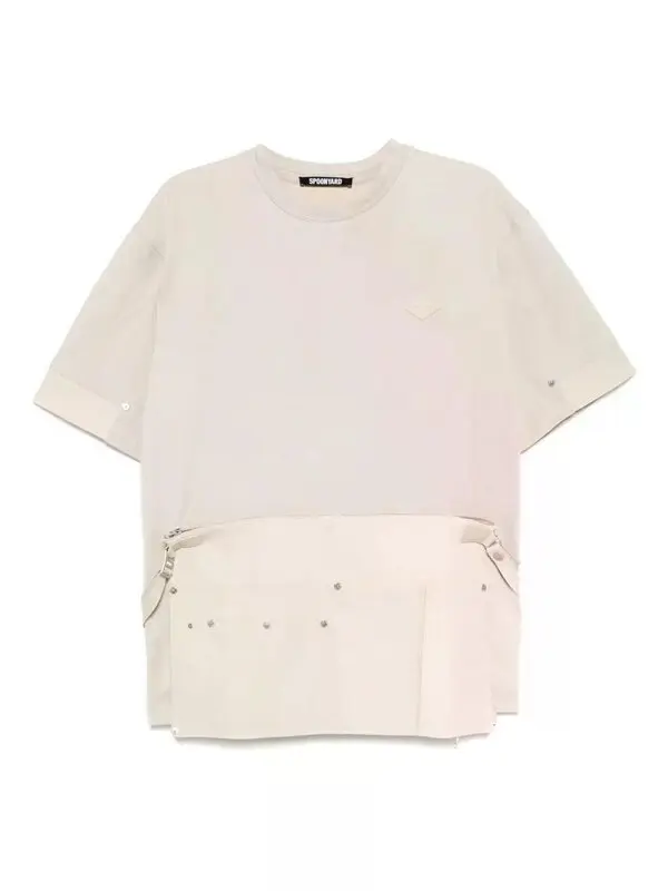 SPOONYARD Detachable Layered T-shirt - Neutrals