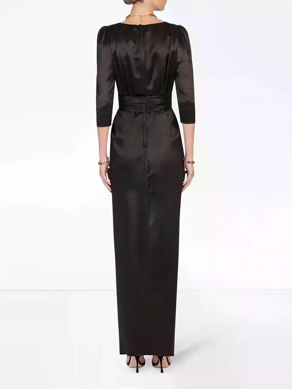 Dolce & Gabbana V-neck Silk Evening Gown