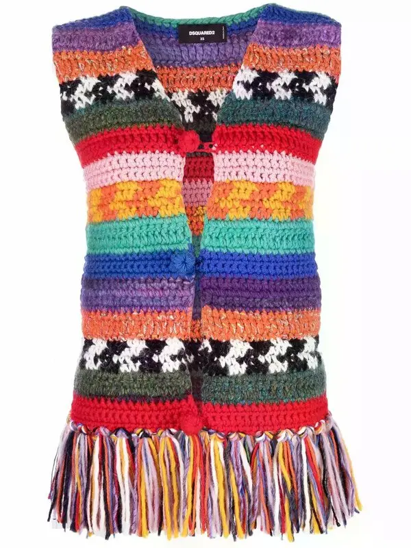 Dsquared2 Striped Knitted Waistcoat