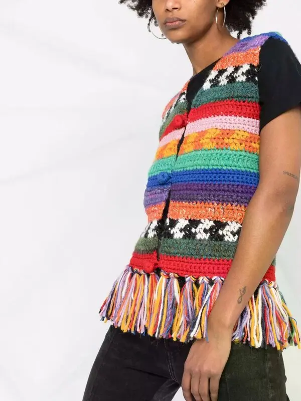 Dsquared2 Striped Knitted Waistcoat
