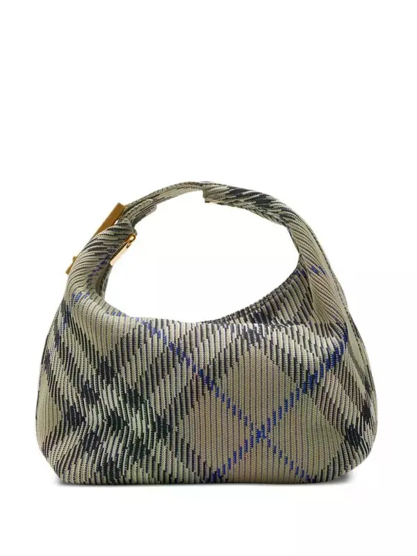 Burberry Peg Checked Tote Bag - Neutrals