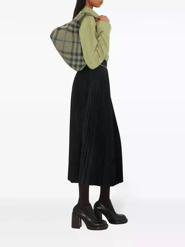 Burberry Peg Checked Tote Bag - Neutrals