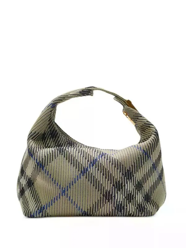 Burberry Peg Checked Tote Bag - Neutrals