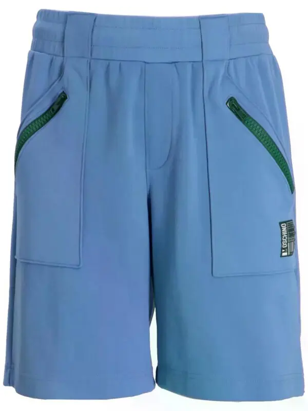 Moschino Logo-embroidered Track Shorts - Blue