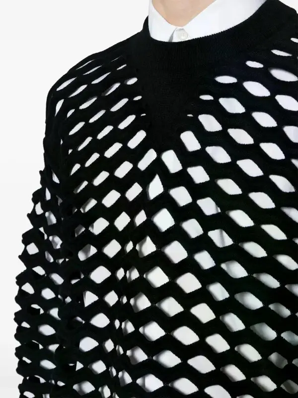 Junya Watanabe Laser-cut Detail Crew-neck Jumper