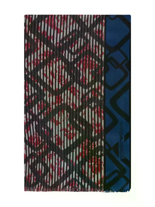 Emporio Armani Abstract-pattern Scarf - Grey