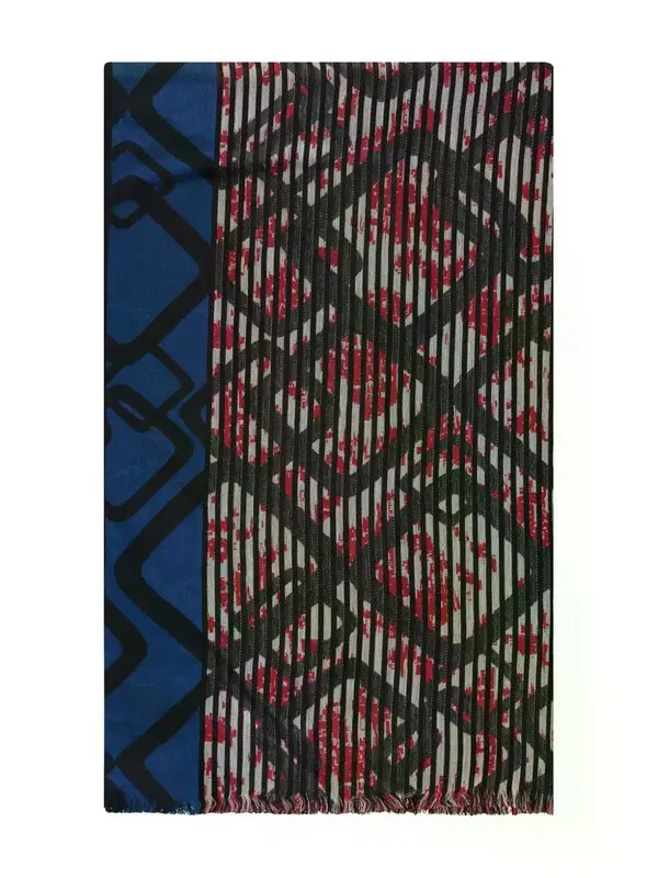 Emporio Armani Abstract-pattern Scarf - Grey