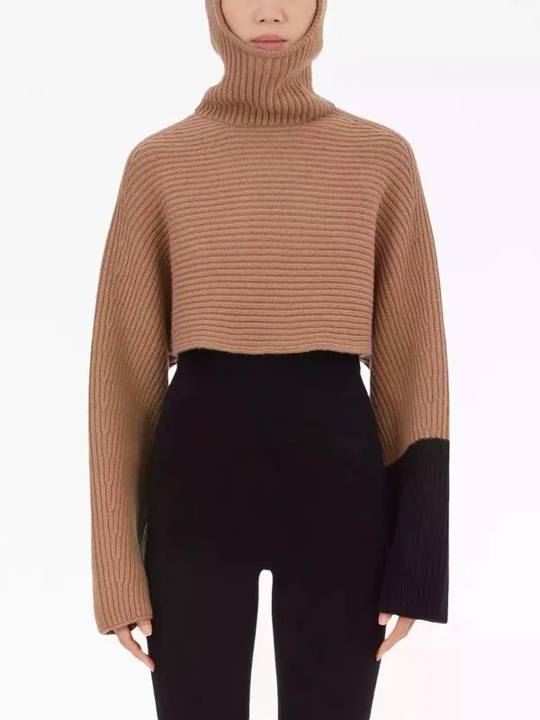 FERRAGAMO Colour-block Ribbed Jumper