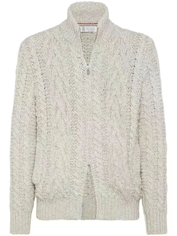Brunello Cucinelli Cable-knit Zip-up Cardigan