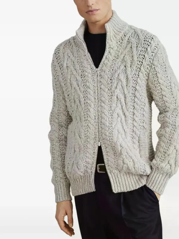 Brunello Cucinelli Cable-knit Zip-up Cardigan