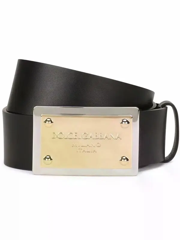 Dolce & Gabbana Logo-buckle Leather Belt