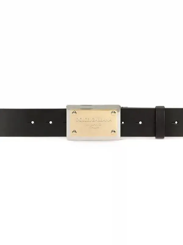 Dolce & Gabbana Logo-buckle Leather Belt