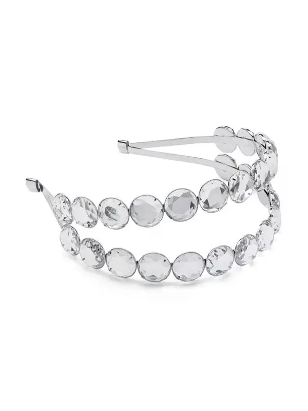 JIMMY CHOO Double Row Crystal Embellished Headband