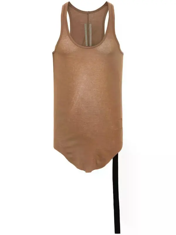 Rick Owens Khaki Cotton Tank Top - Brown